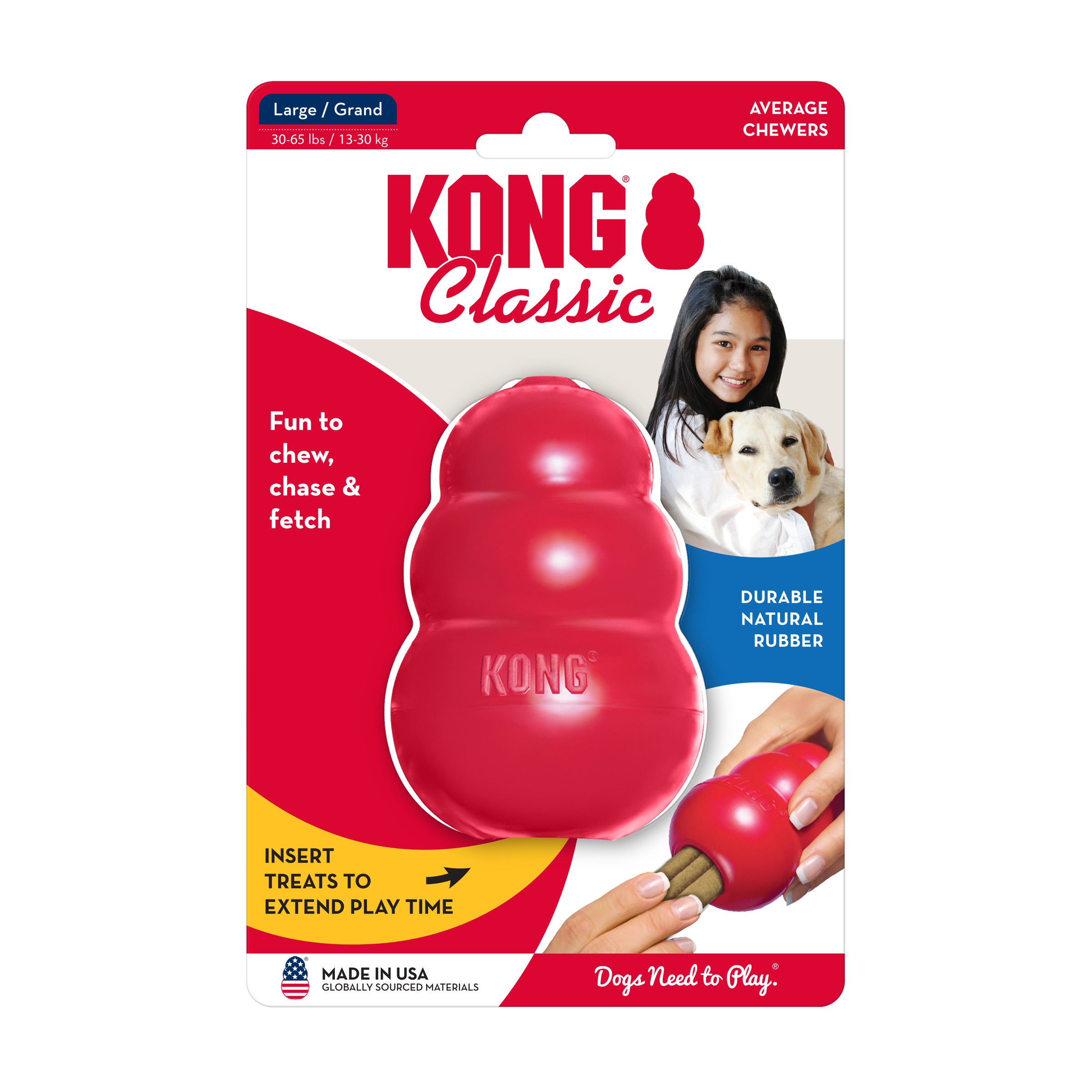 KONG CLASSIC TOY RED LARGE Dano s Pet Shop